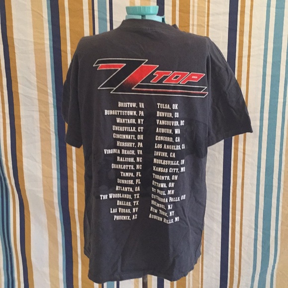 ZZ Top | Shirts | Vintage Zz Top Tour Dates Band Shirt | Poshmark